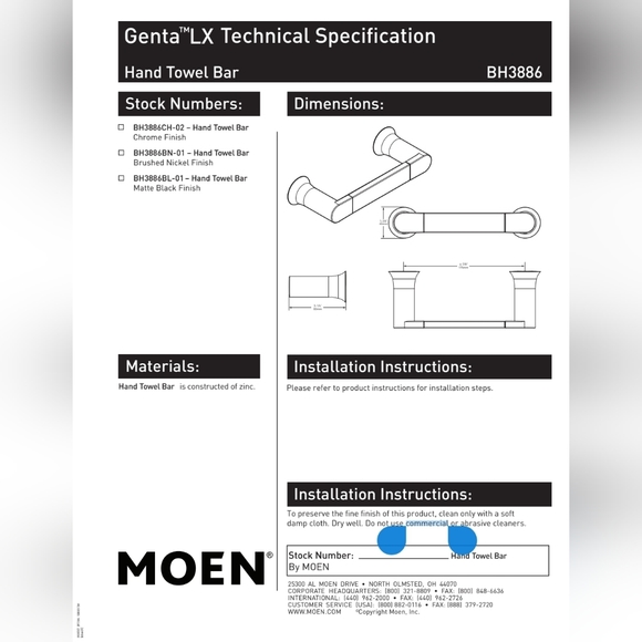 Moen | Bath | Moen Genta Lx Chrome Bathroom 3 Piece Set | Poshmark